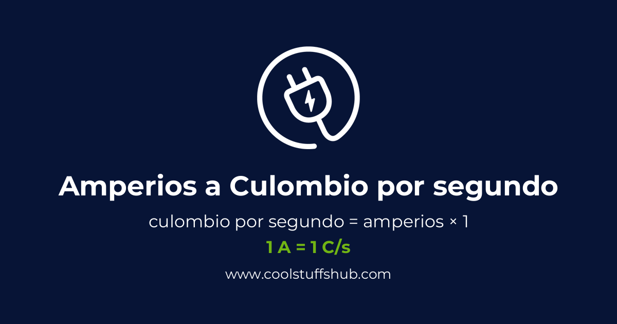Conversión de amperios a culombio por segundo (A a C/s)