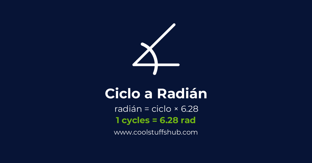 Conversión de ciclo a radián (cycles a rad)