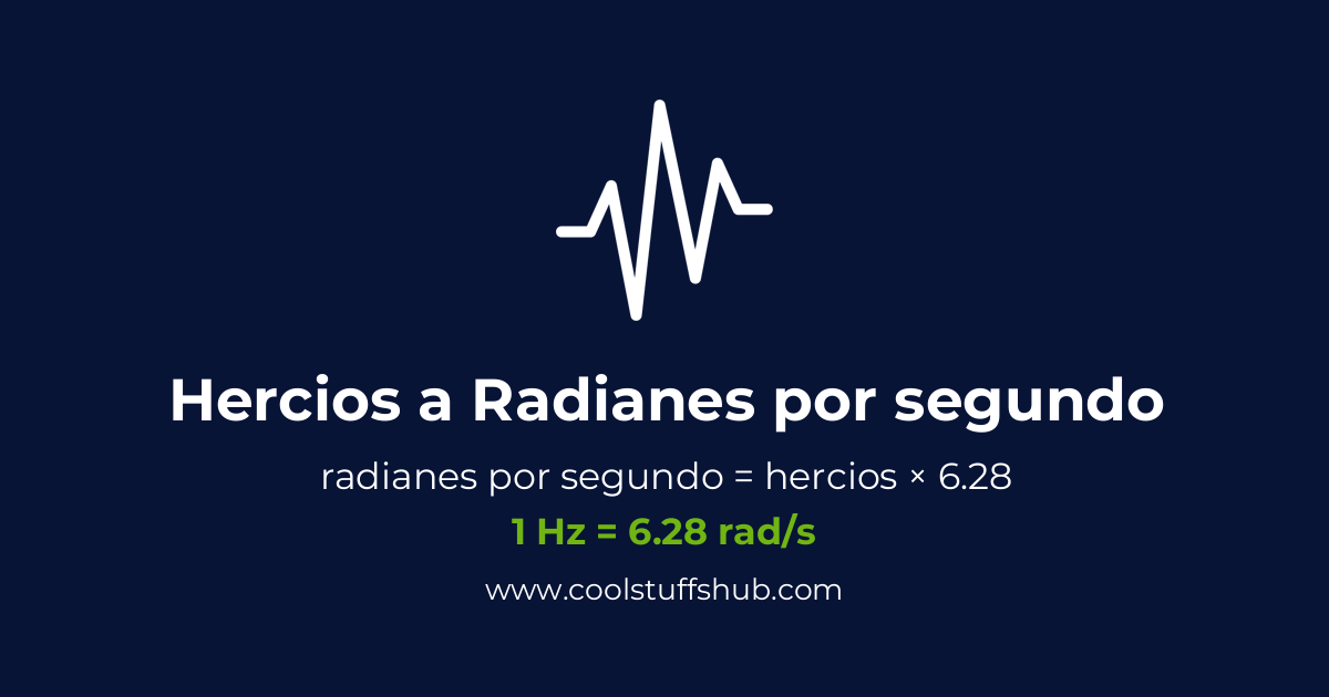 Conversión de hercios a radianes por segundo (Hz a rad/s)