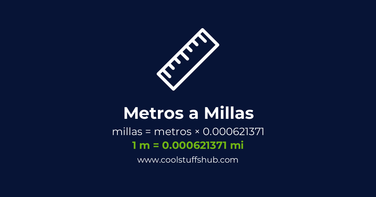Conversi n De Metros A Millas m A Mi 