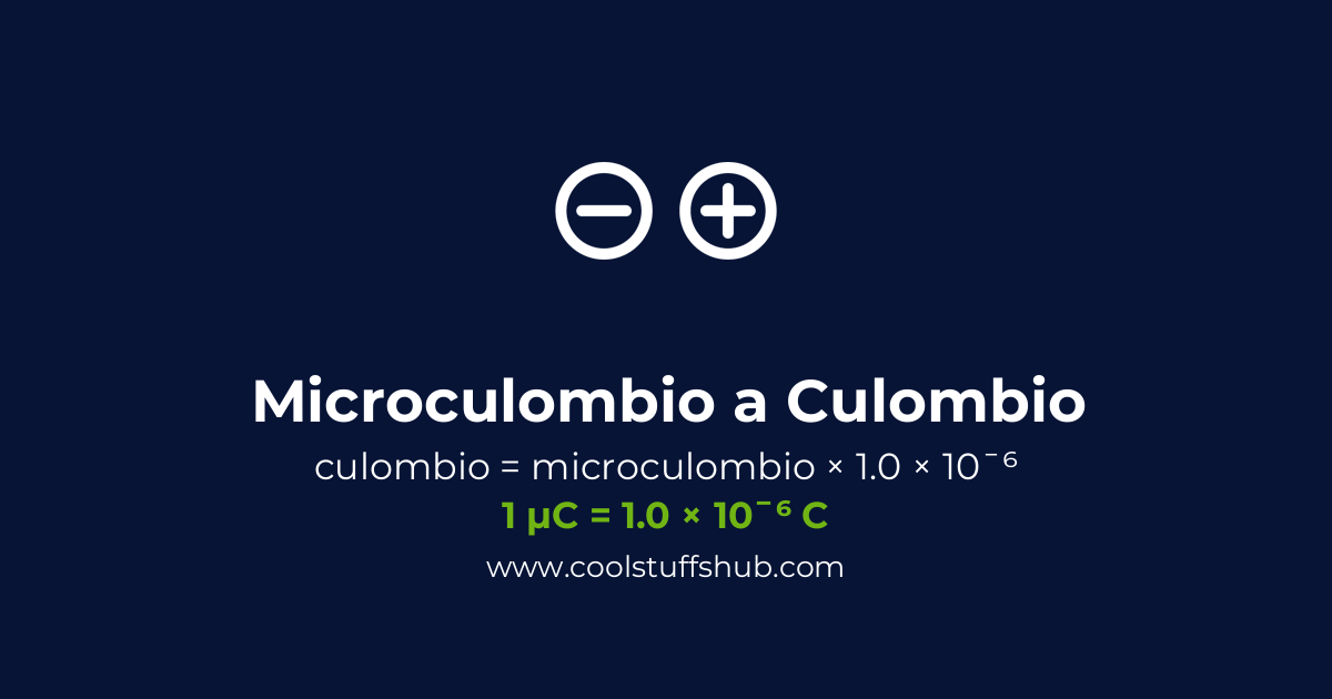 Conversión de microculombio a culombio (µC a C)
