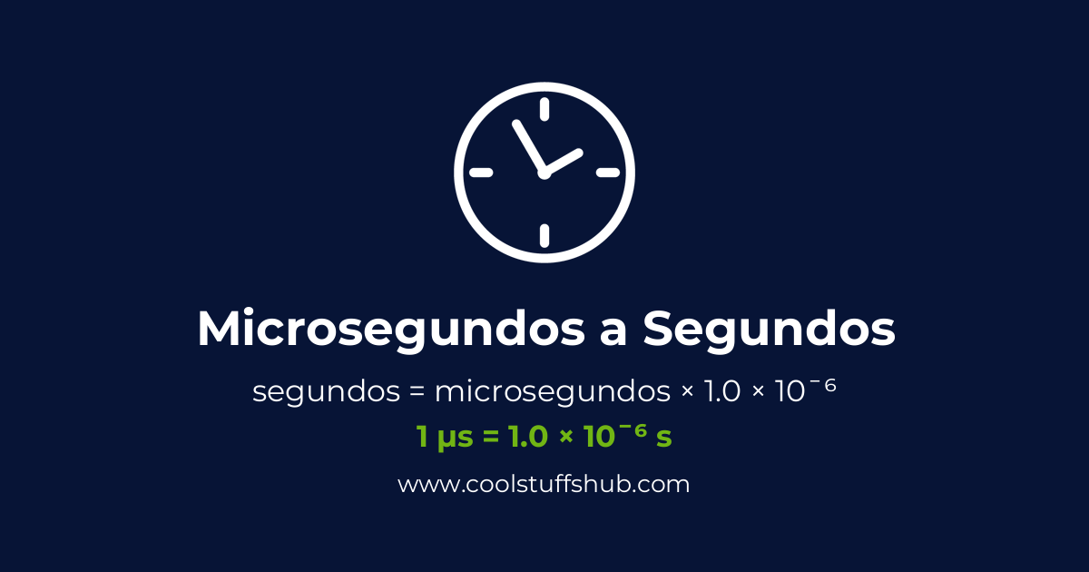 Conversión de microsegundos a segundos (μs a s)