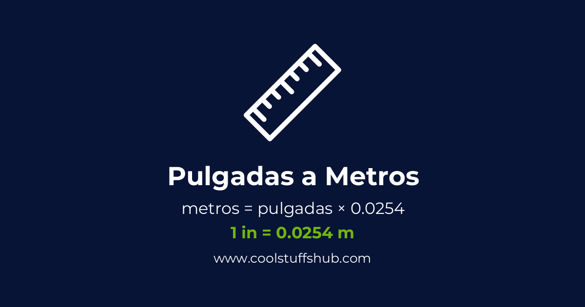 Convertir pulgadas a metros (conversión de in a m)