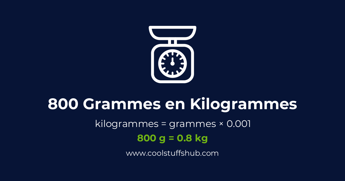800 G En Kg