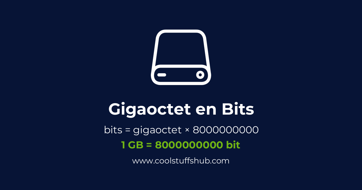 Convertir des gigaoctet en bits (conversion de GB en bit)