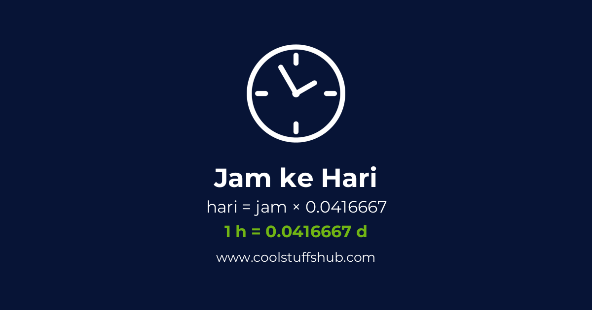 Konversi jam ke hari (h ke d)