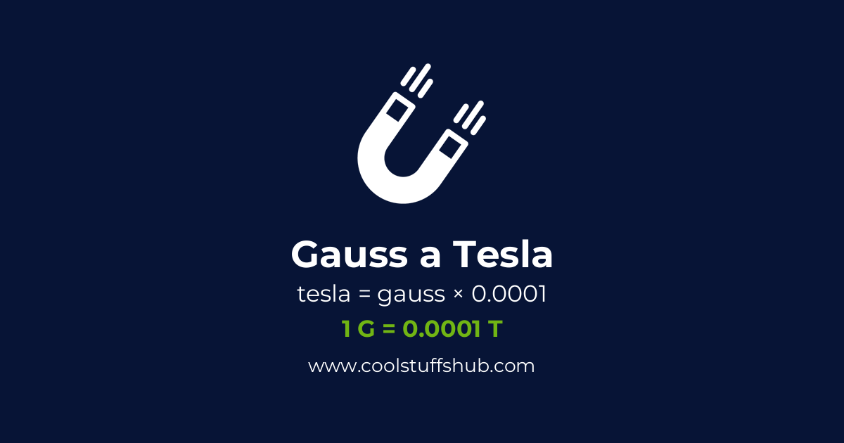 Convertire gauss a tesla (conversione da G a T)