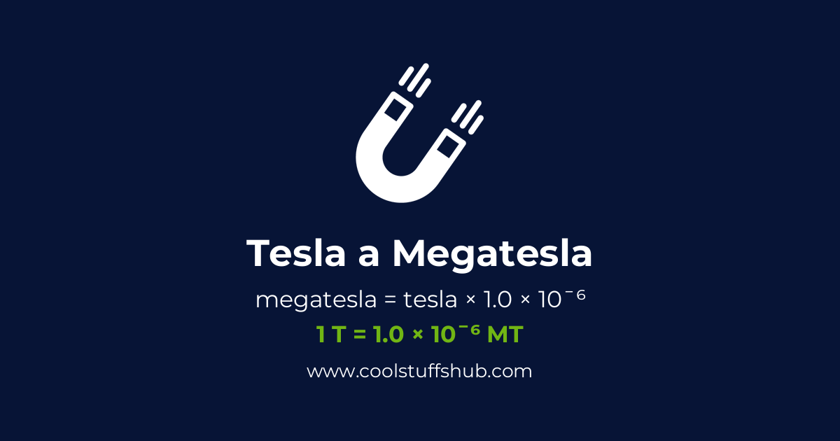 Convertire tesla a megatesla (conversione da T a MT)