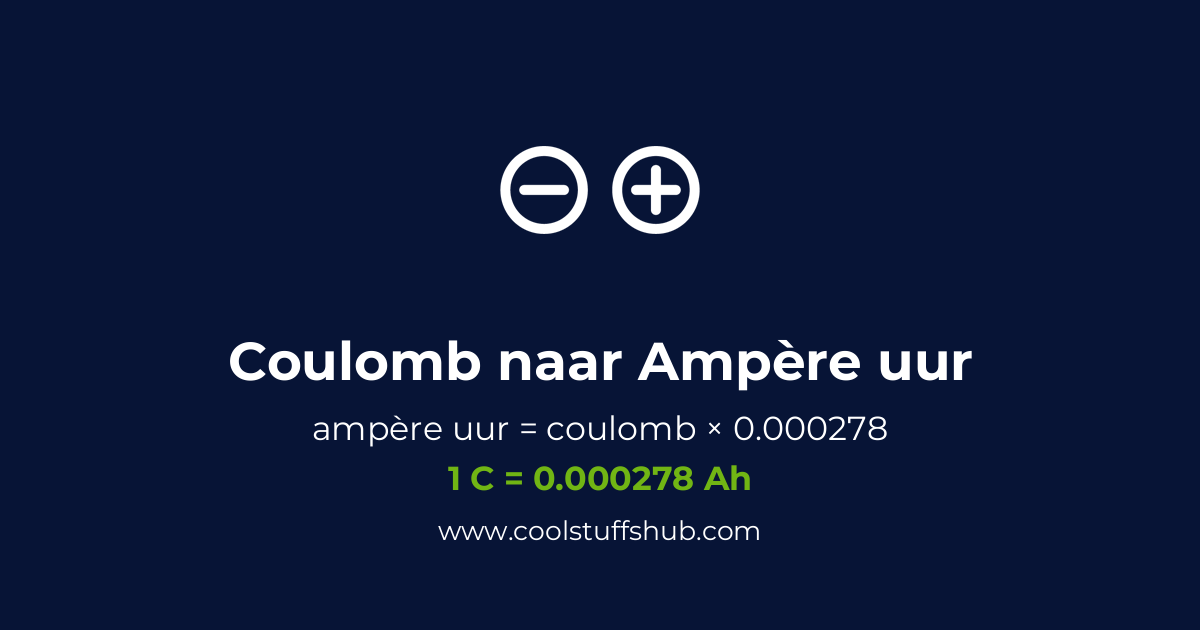 Coulomb naar ampère uur converteren (C naar Ah conversie)