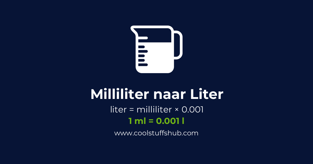 Milliliter Naar Liter Conversie ml Naar L Milliliter Naar Liter Conversie ml Naar L