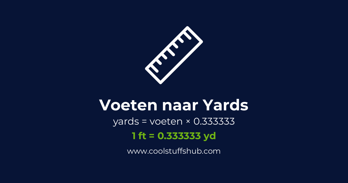 Voeten naar yards converteren (ft naar yd conversie)