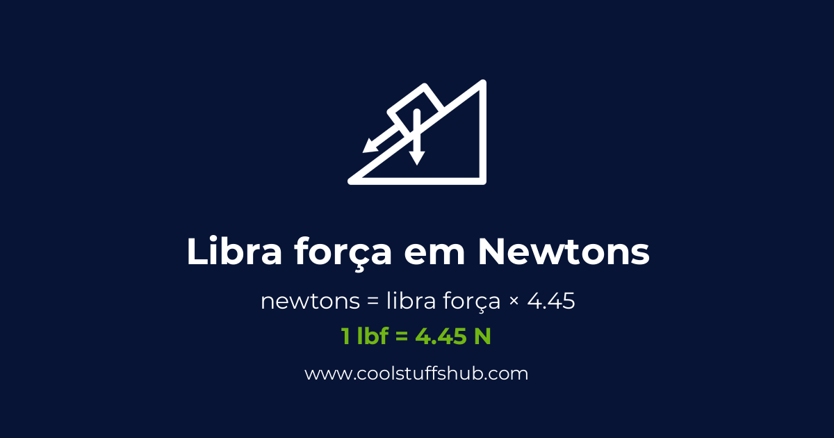 Converter libra força em newtons (Conversão de lbf em N) - Conversor de ...