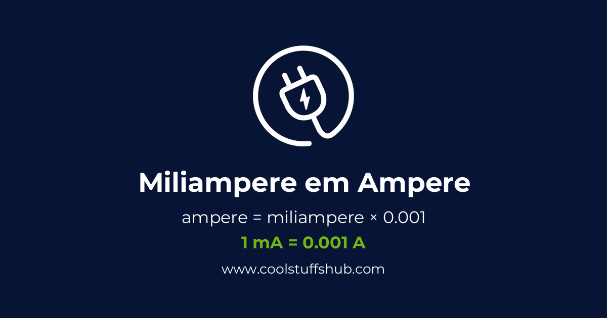 Converter miliampere em ampere (conversão de mA em A)