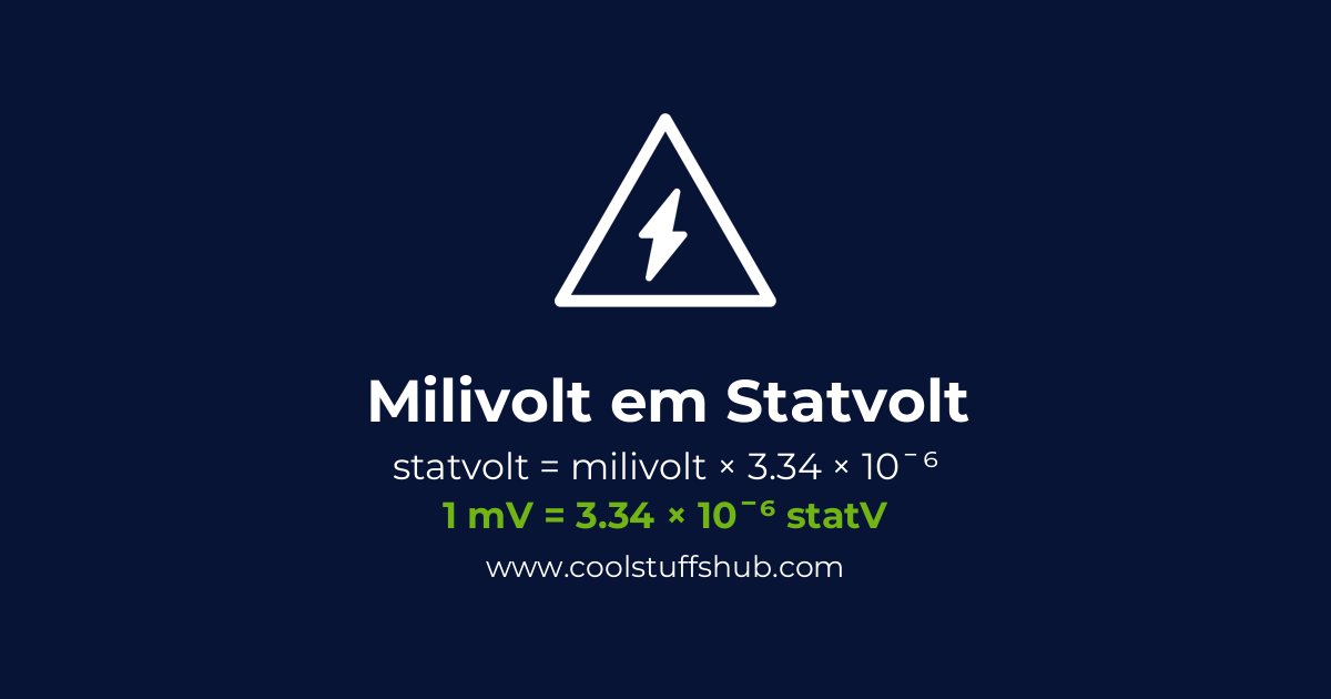 Converter milivolt em statvolt (conversão de mV em statV)