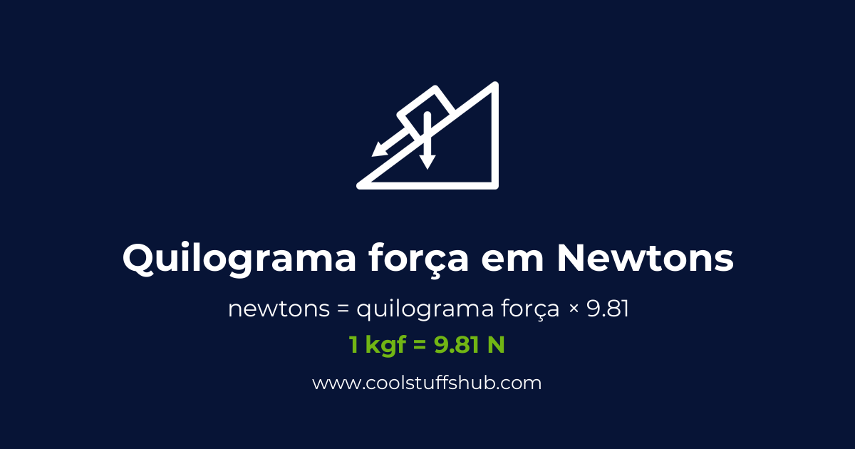 Converter quilograma força em newtons (conversão de kgf em N)