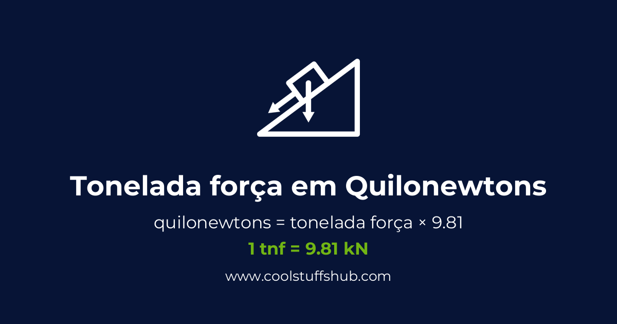 Conversão de tonelada força em quilonewtons (tnf em kN)